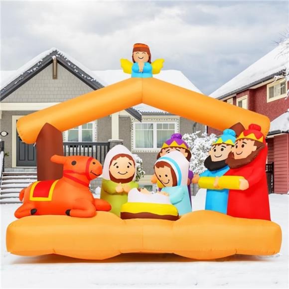 Holiday | 65ft Christmas Inflatables Outdoor Decor Nativity Scene ...